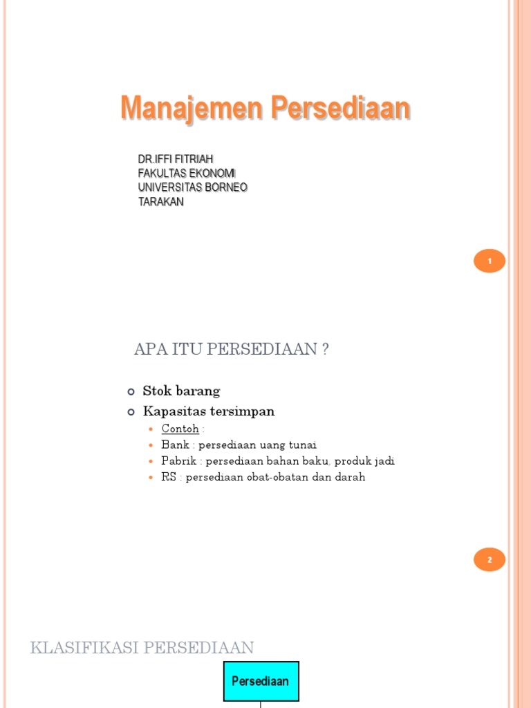 02 Manajemen Persediaan | PDF