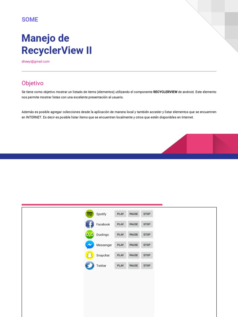 RecyclerView II.v2 ULTIMO | PDF | Software móvil | Android (sistema operativo)