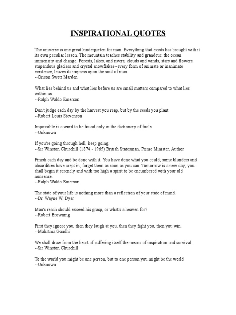 Inspirational Quotes | PDF