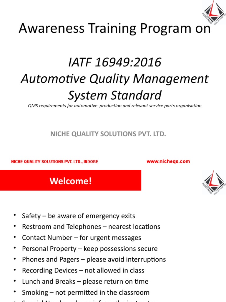 IATF Awareness.ppt | Quality Management System | Risk Management | Free ...