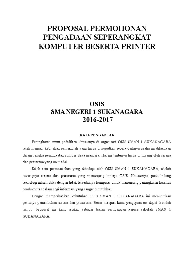 Proposal Osis | PDF | Ilmu Sosial