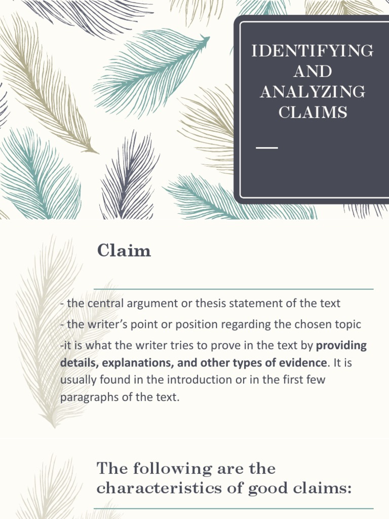 Lesson 7 Identifying and Analyzing Claims | Download Free PDF ...