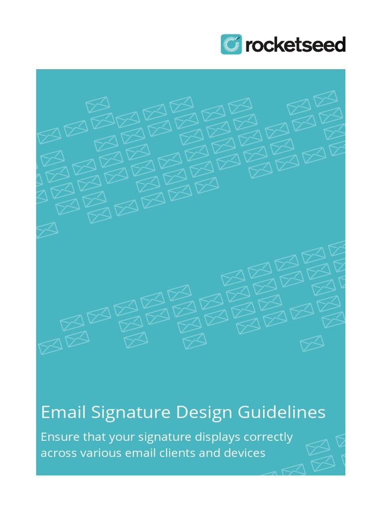 Rocketseed Email Signature Design Guidelines 2019 PDF | PDF | Typefaces | Arial