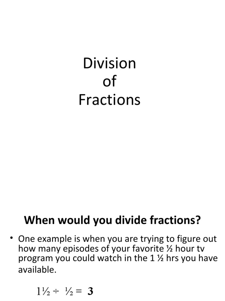 Dividing 20fractions 131001154906 Phpapp01 | PDF | Fraction ...