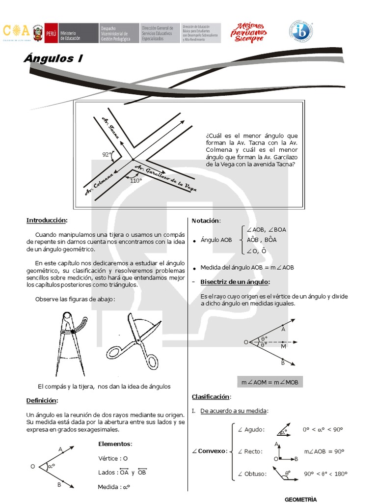 05 Ángulos Geometria Tercero de Secundaria | PDF | Perpendicular ...