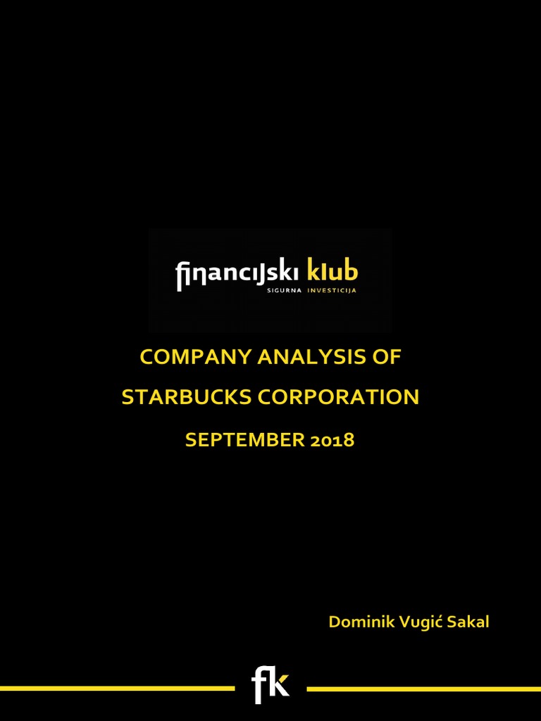 Starbucks Company Analysis | PDF | Starbucks | Cost Of Capital