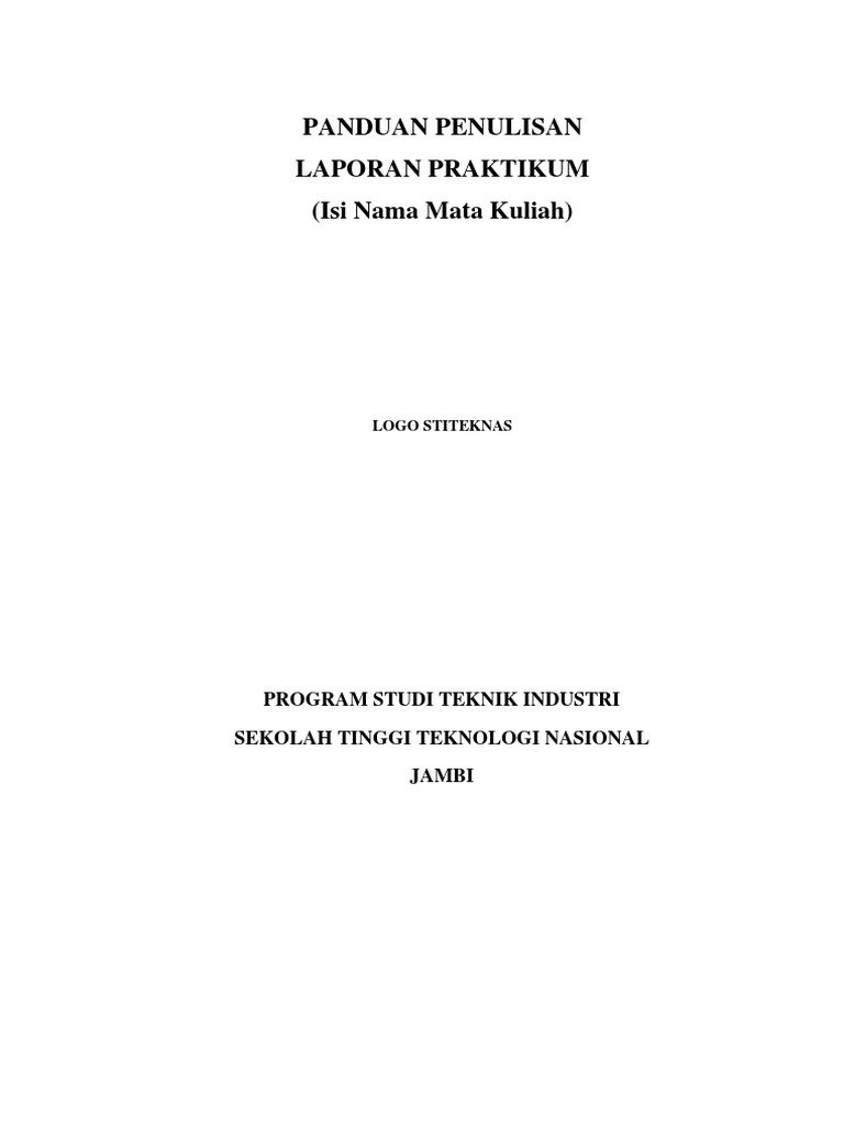 Panduan Penulisan Laporan Praktikum APSK | PDF