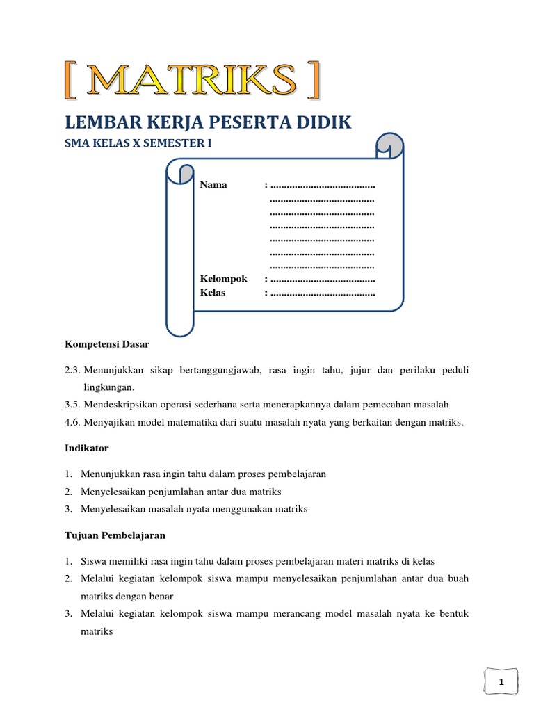 Contoh LKPD | PDF