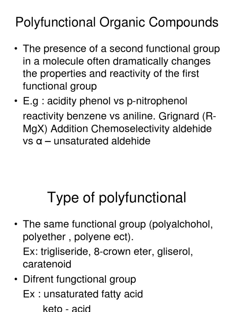 Poly Functional Compound | PDF