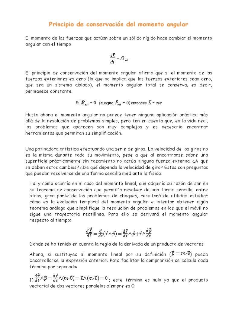 MomentoAngular COV | PDF | Momento angular | Impulso
