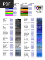 جدول اسماء واكواد الالوان | PDF | Chess | Traditional Board Games