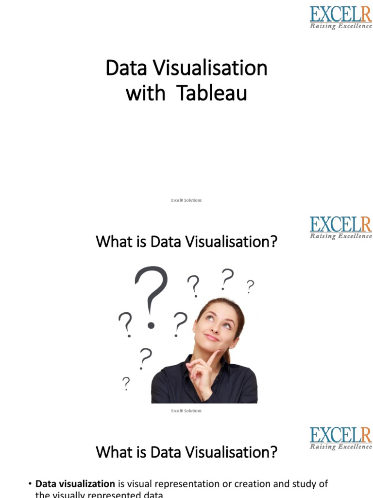 Data Visualisation With Tableau: Excelr Solutions | PDF | Business | Art