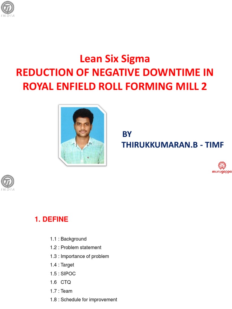 Six Sigma - Reduction of Downtime - RE Mill-2 - New | PDF | Student's T ...