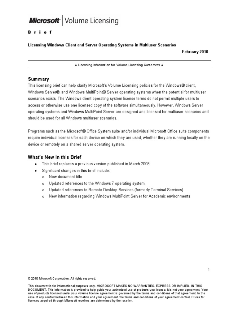 Windows Multi User | PDF | Microsoft Windows | Remote Desktop Services