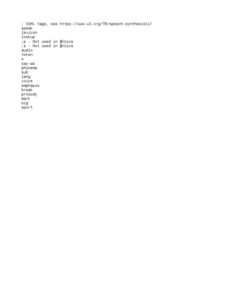SSML Tags | PDF