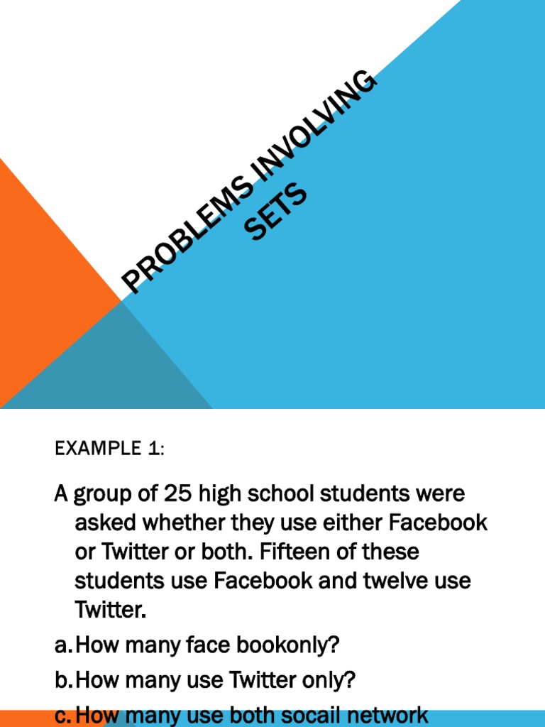 Problems Involving Sets | PDF