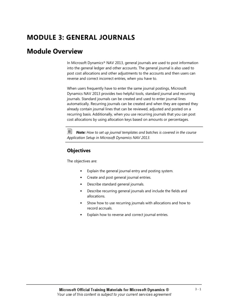 General Journal On Dynamic Navision | PDF | Debits And Credits ...