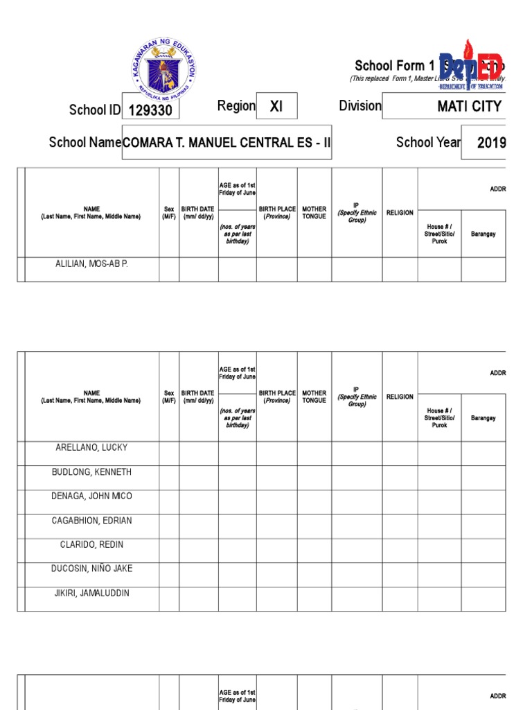 Student Enrollment Record | PDF | Men's Movement | Curriculum