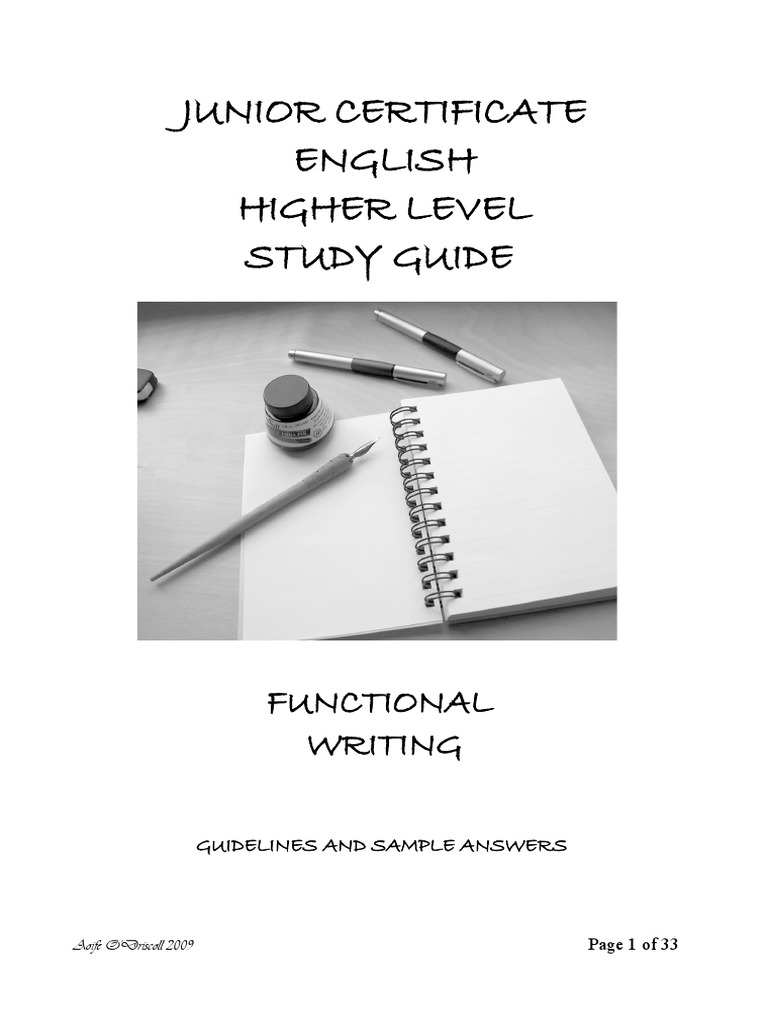 Junior Cert English Guide | PDF | Question | Newspapers