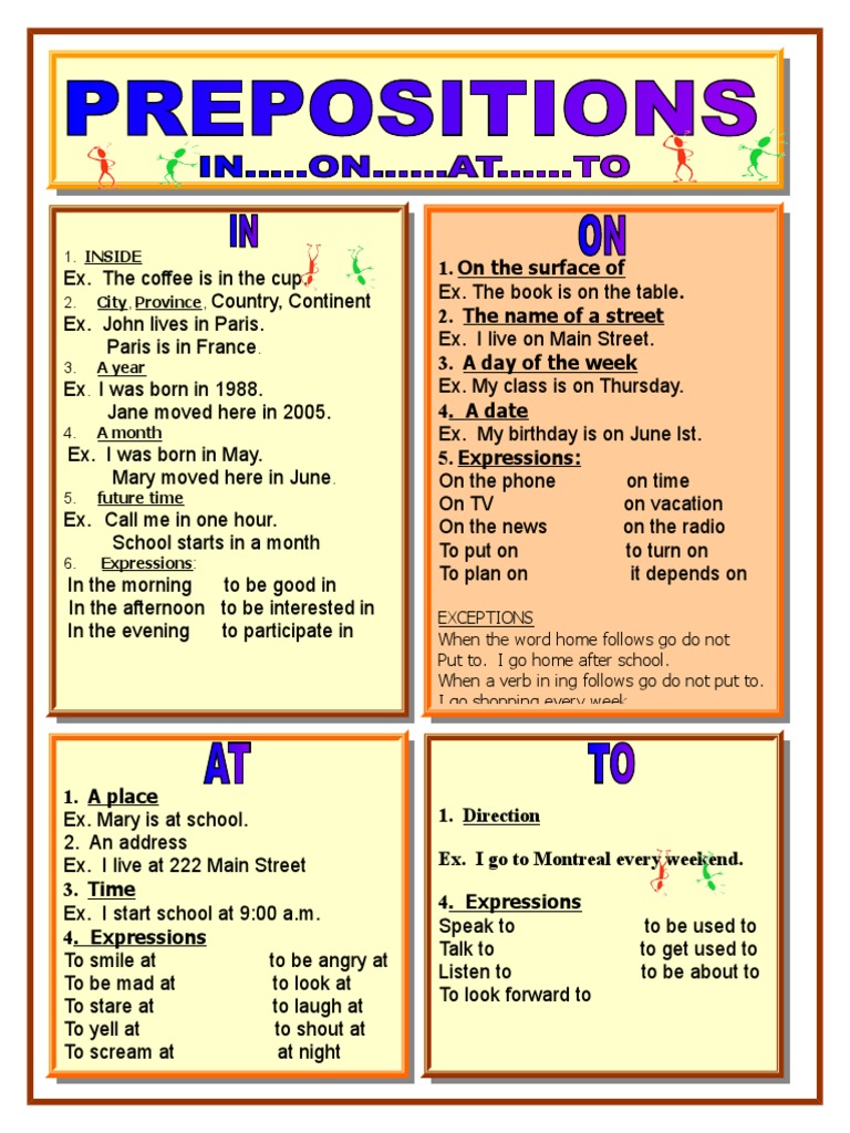 Inside and Around Prepositions | PDF