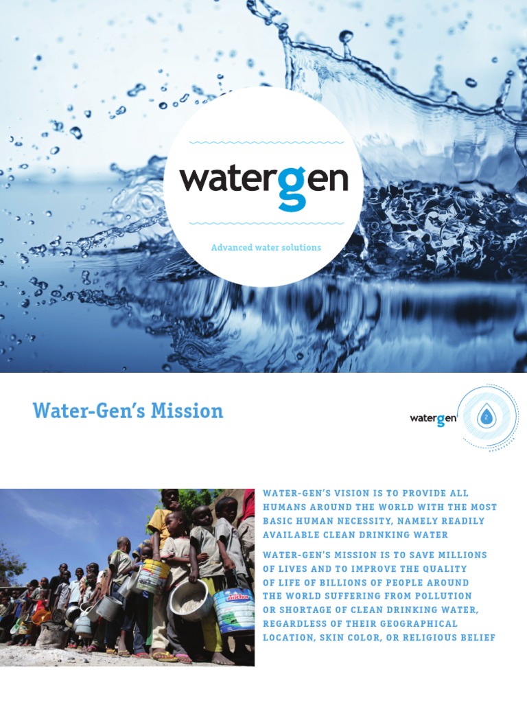 Water-Gen: Clean Water from Air Solutions | PDF | Water Purification ...