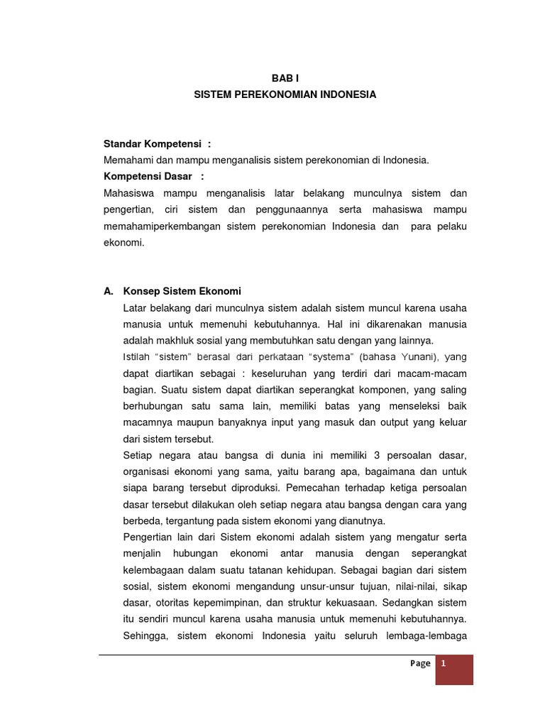 Buku Ajar Perekonomian Indonesia | PDF