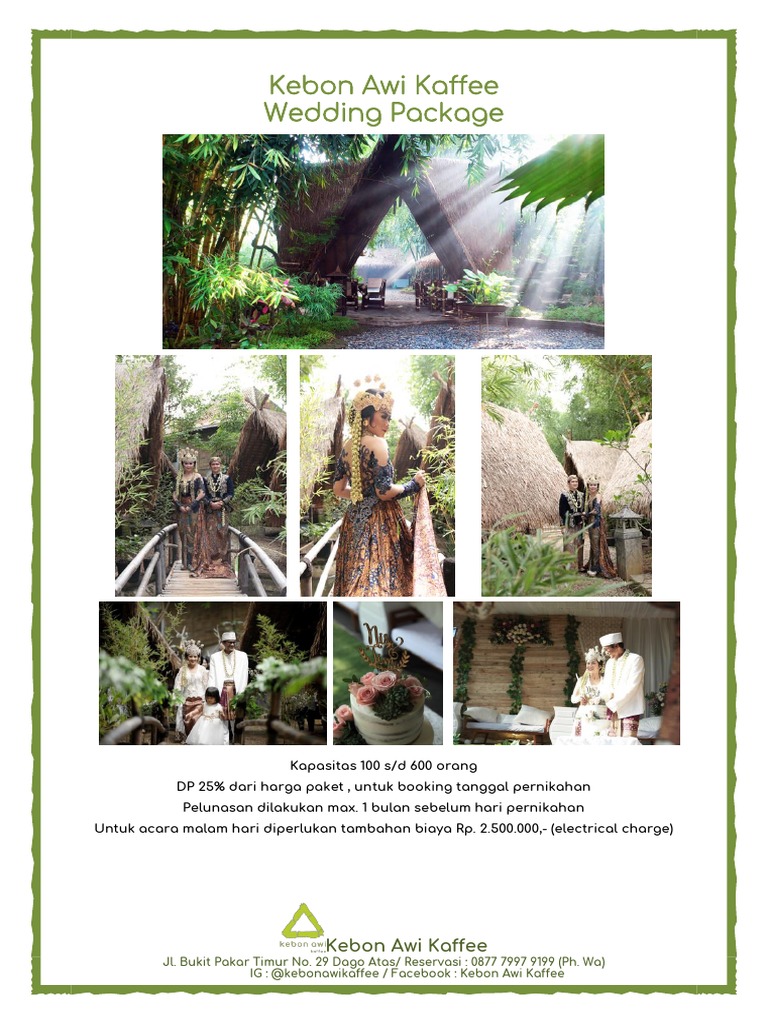 Wedding Package Kebon Awi Kaffee 2019 | PDF