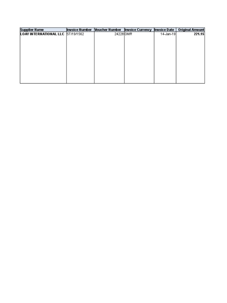 Invoice Register - Excel | PDF