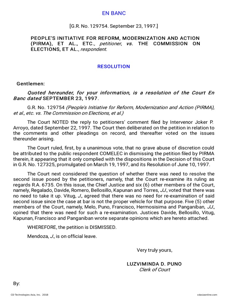 167583-1997-People S Initiative For Reform Modernization | PDF ...