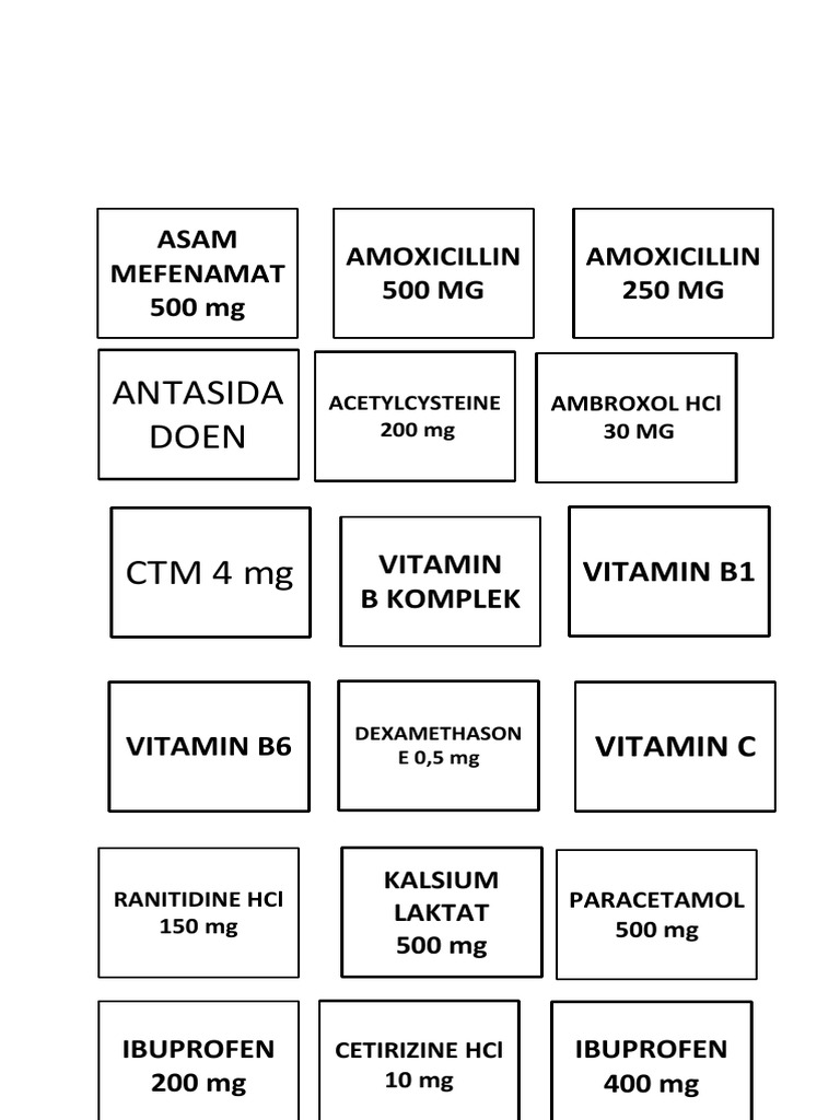 Daftar Obat dan Suplementasi | PDF | Medical Treatments | Molecular ...