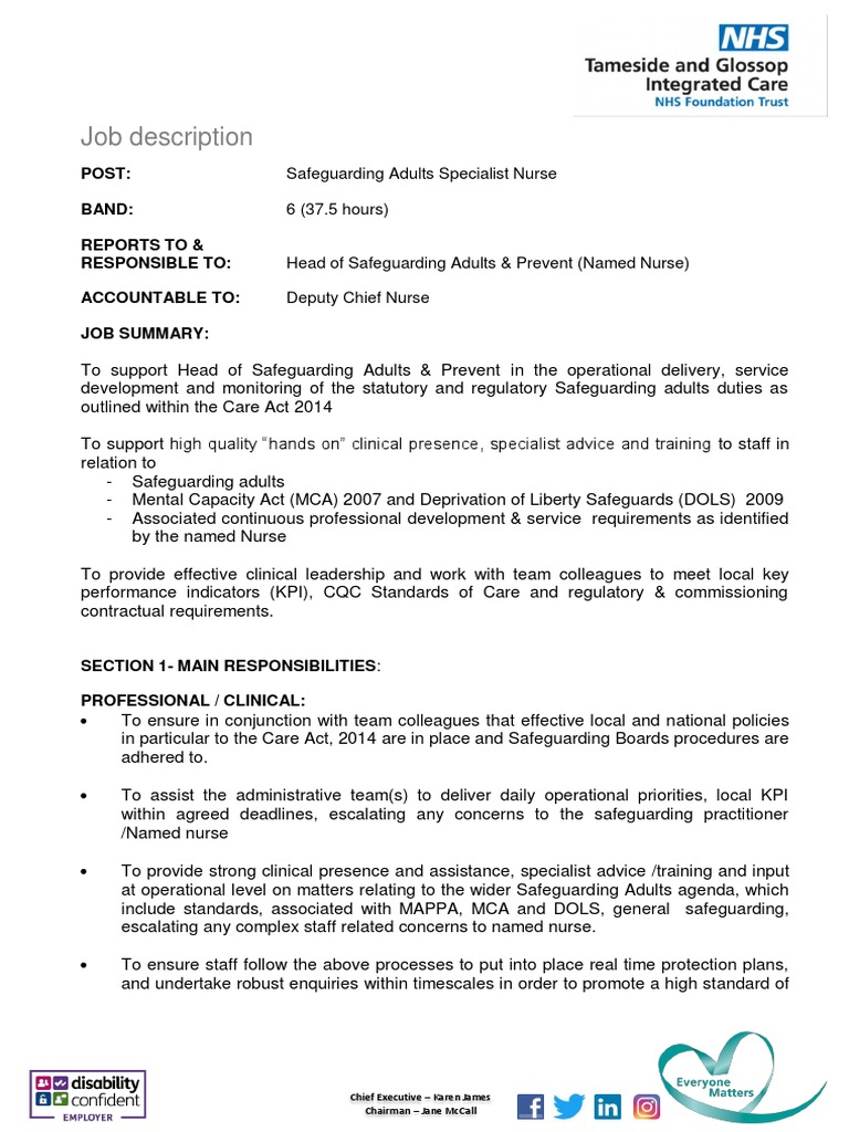 Job Description: Post: Band: Reports To & Responsible To: Accountable ...