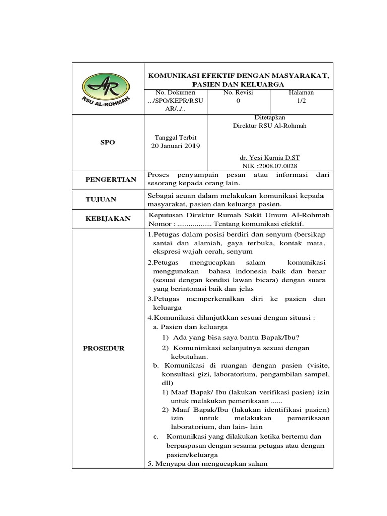 Spo Komunikasi Efektif Dengan Masyarakat | PDF