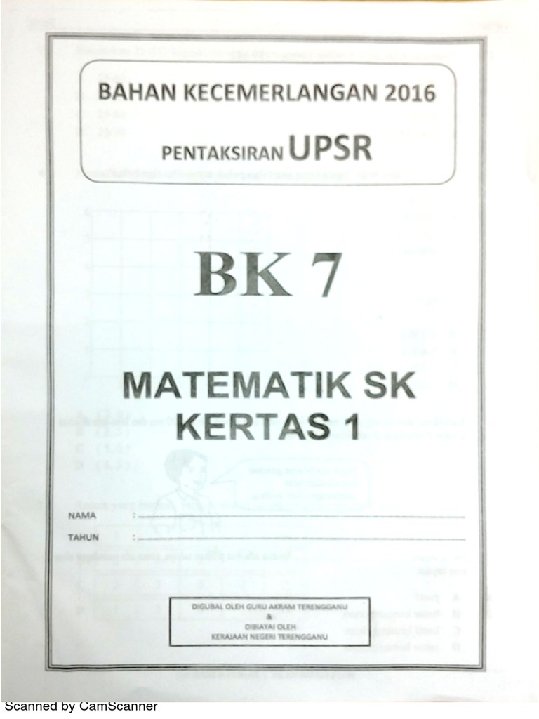 BK 7 Kertas 1 | PDF