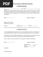 Employee Undertaking Letter Format | PDF | Labor | Government