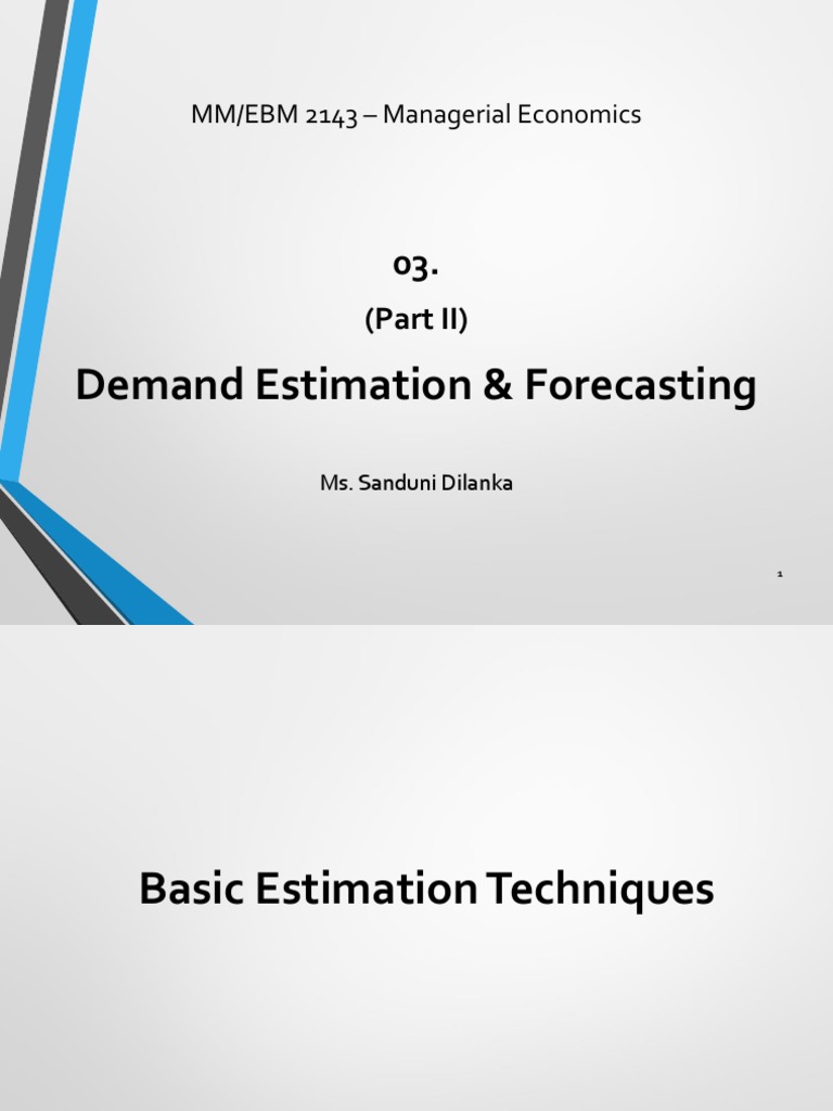 03.II Demand Forecasting | PDF | Demand | Linear Regression