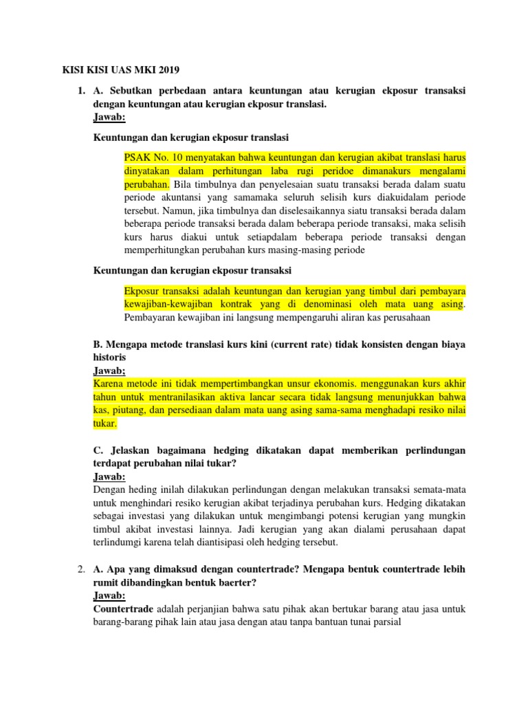 Kisi Kisi Uas Mki 2019 | PDF