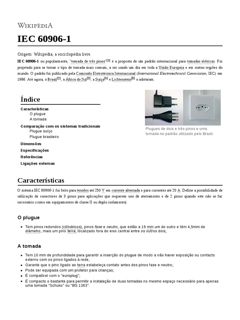 Iec 60906-1 | Download grátis PDF | Fiação elétrica | Engenharia Elétrica