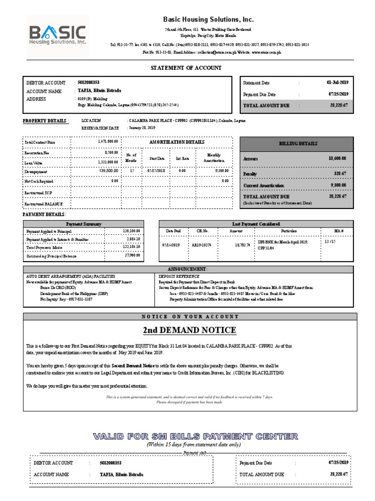 Soa PDF | PDF | Payments | Debits And Credits