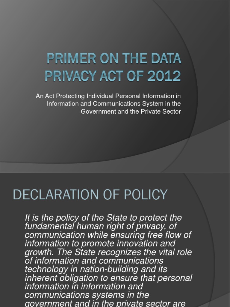 Data Privacy Act | PDF | Personally Identifiable Information | Privacy