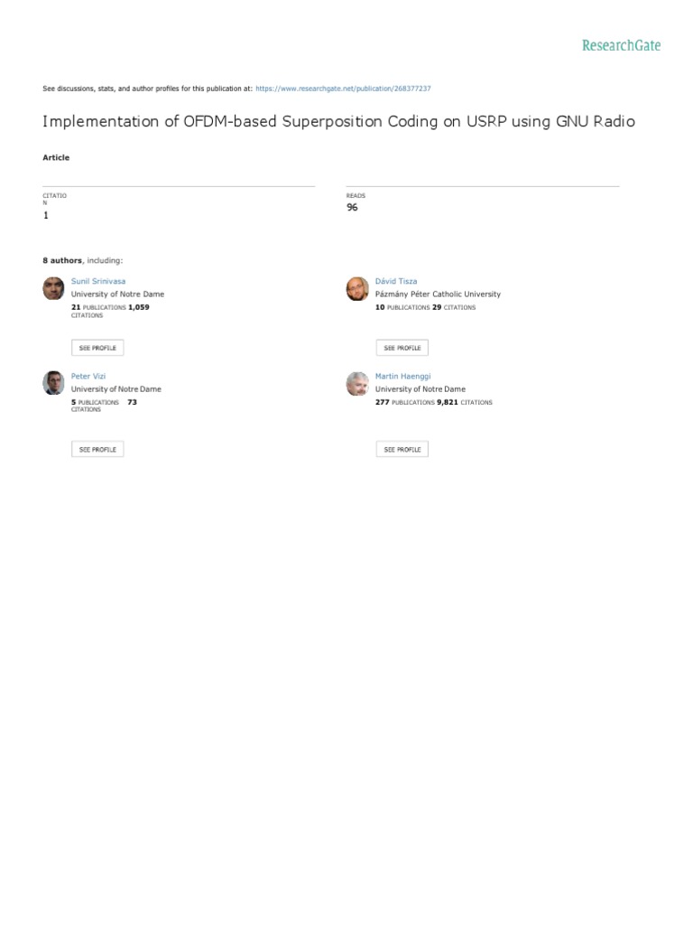 Implementation of OFDM-based Superposition Coding | PDF | Orthogonal Frequency Division ...