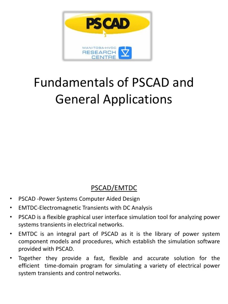 Fundamentals of PSCAD & General Applications | PDF | Voltage ...