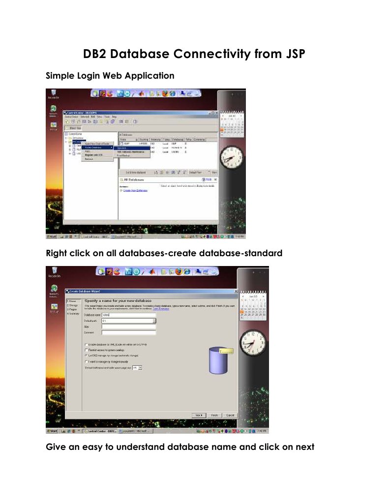 DB2 Database Connectivity From JSP | PDF | Java Server Pages | Databases