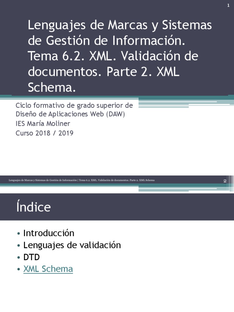 Apuntes XML Schema | PDF | Xml | Lenguaje de marcado