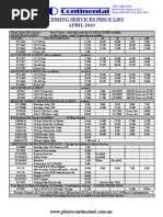 Photocopy Rate List | PDF | Art