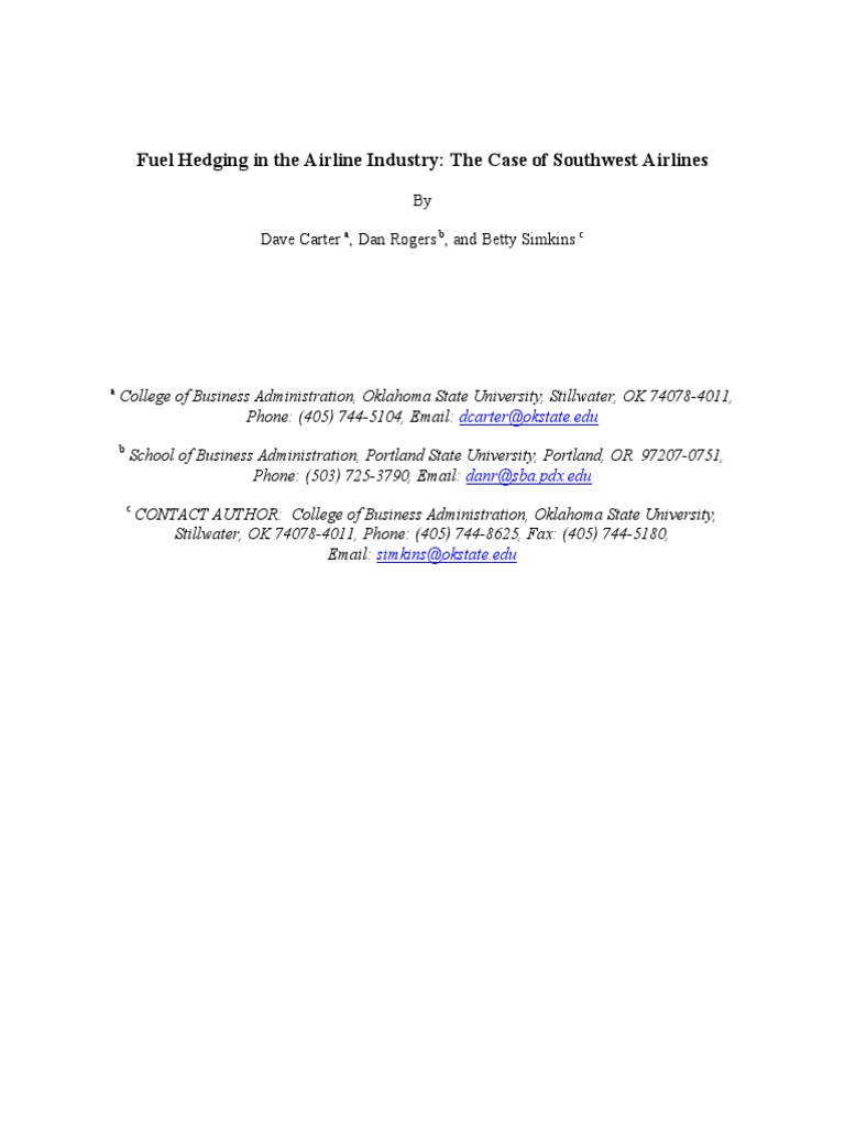 Fuel Hedging Plane PDF | PDF | Option (Finance) | Hedge (Finance)