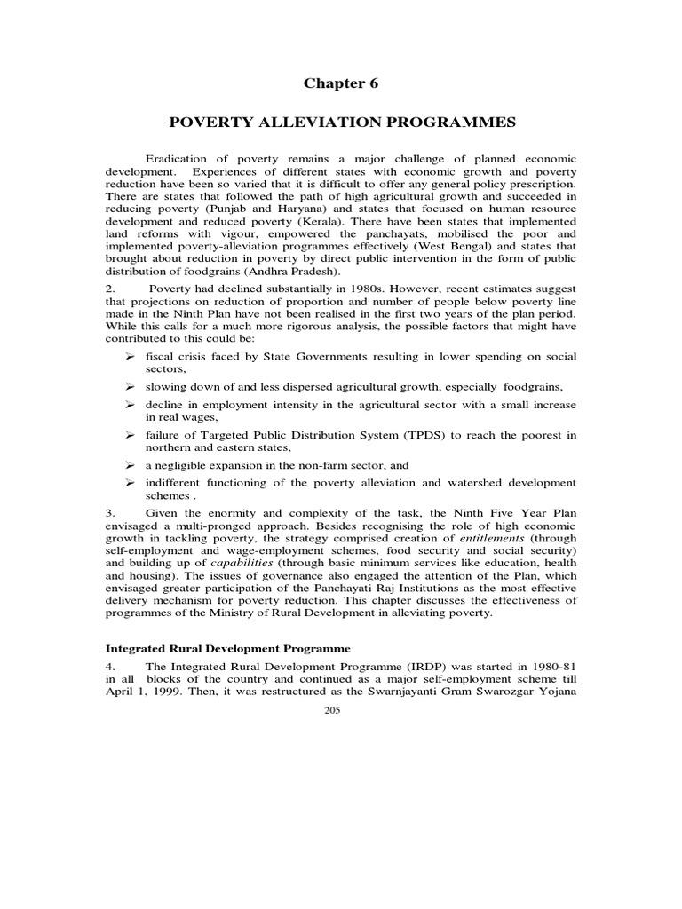 Integrated Rural Development Programme | PDF | Poverty | Poverty ...