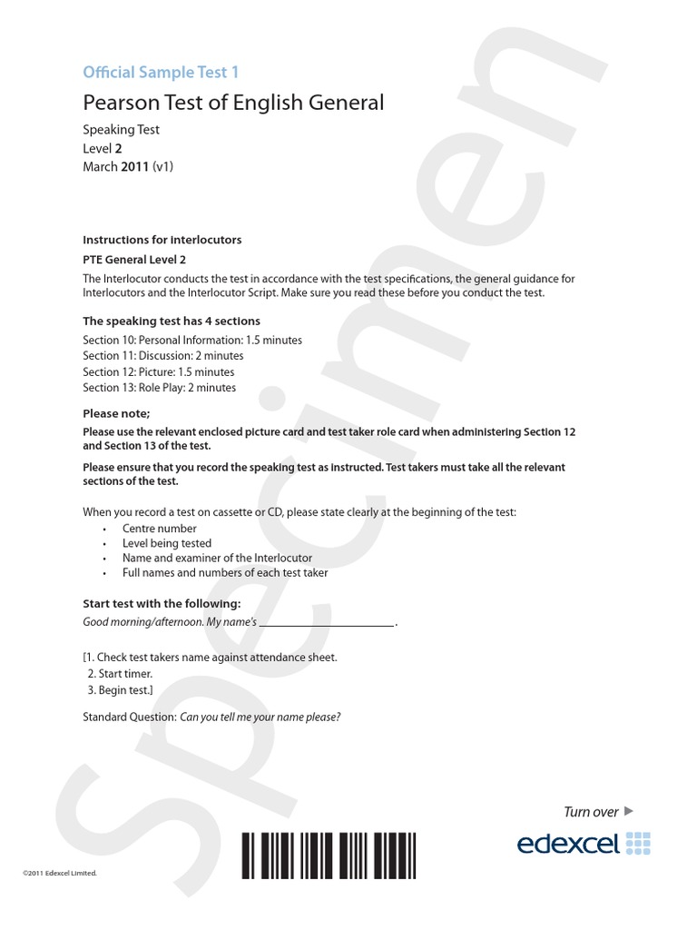 Pearson Test of English General | PDF