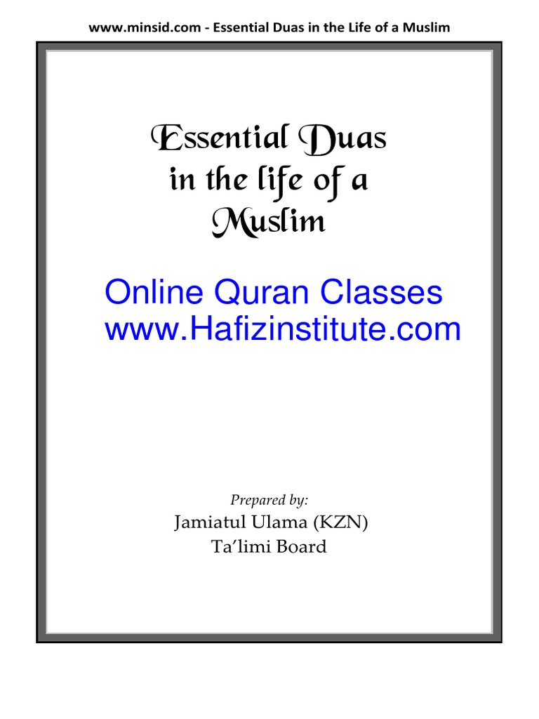 Duaa PDF | PDF | God In Islam | Allah