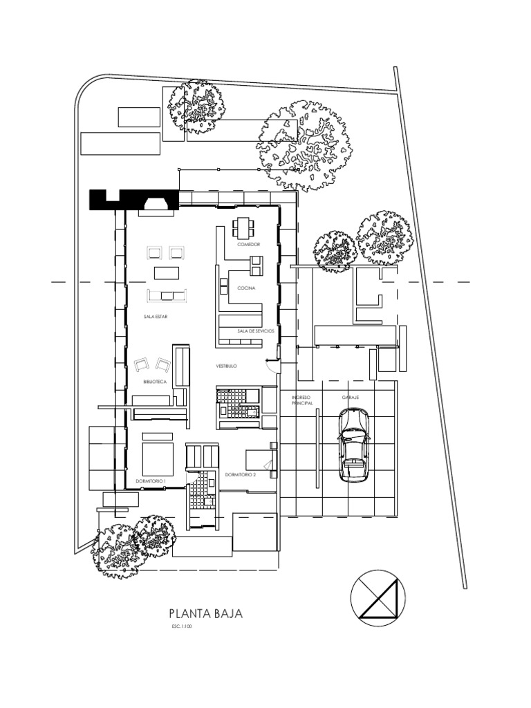 Planos de Casa Saltzman Planta Baja | PDF
