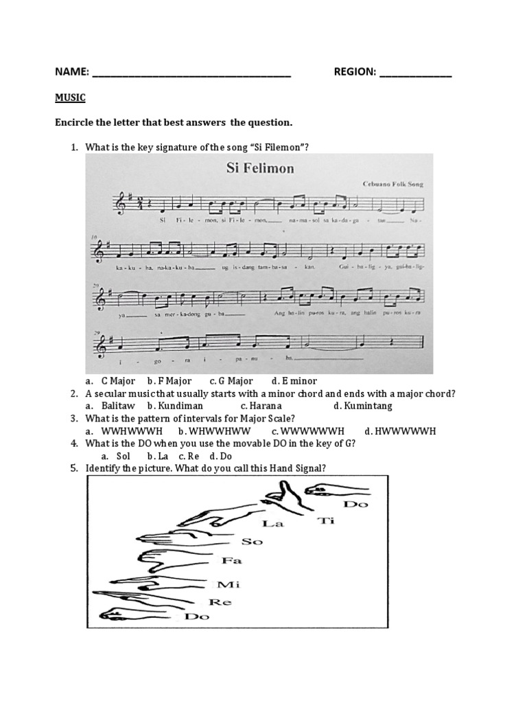 MUSIC AND ARTS ASSESSMENT: A MULTIPLE CHOICE TEST COVERING KEY CONCEPTS ...